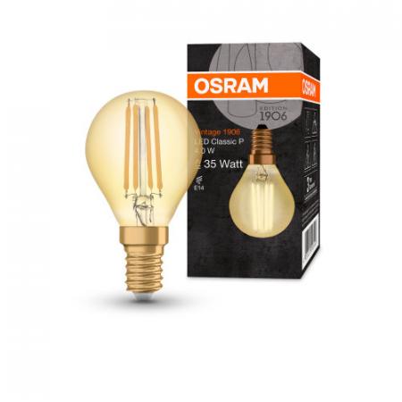 Osram E14 LED VINTAGE 1906 Filament Lampe 4W wie 35W 2400K