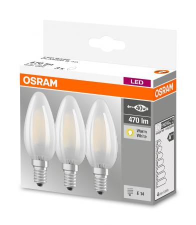 3er-PACK OSRAM LED Leuchtmittel E14 4W warmweiss