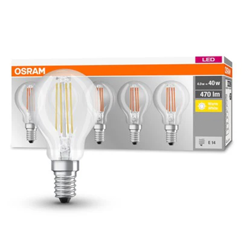 5er Osram LED E14 4W Warmweiß