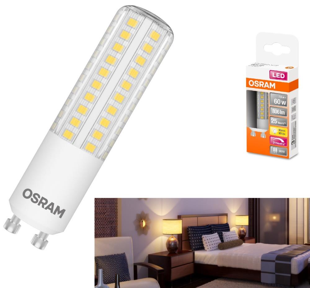 Osram GU10 LED Lampe Kolbenform Special T Slim dimmbar 7W wie 60W 2700K warmweiß