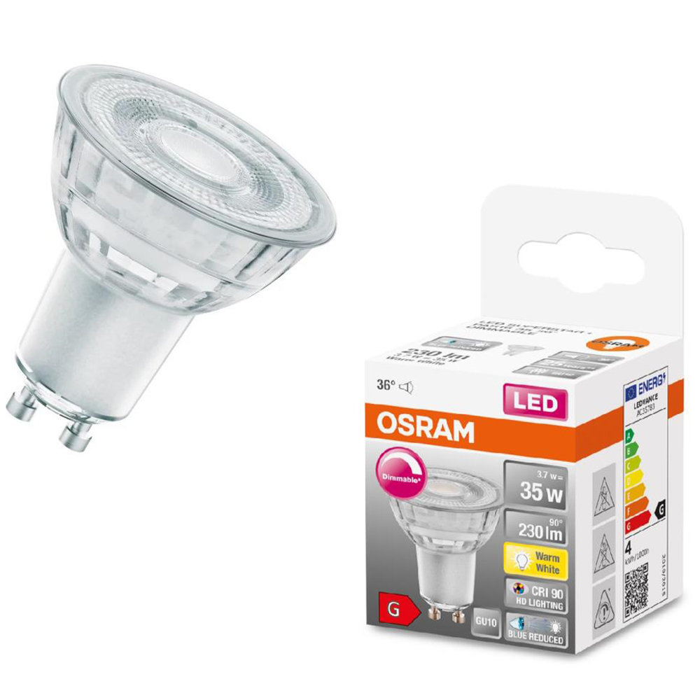 Osram GU10 LED Strahler Superstar Plus PAR16 HD LIGHTING 36° dimmbar 2700K
