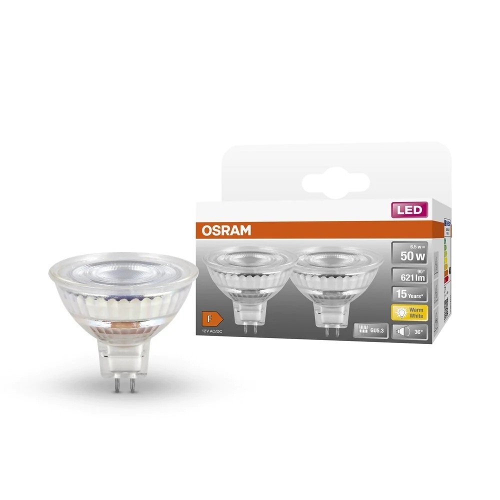 2er Pack OSRAM GU5.3 LED MR 16 Strahler 6,5W=50W