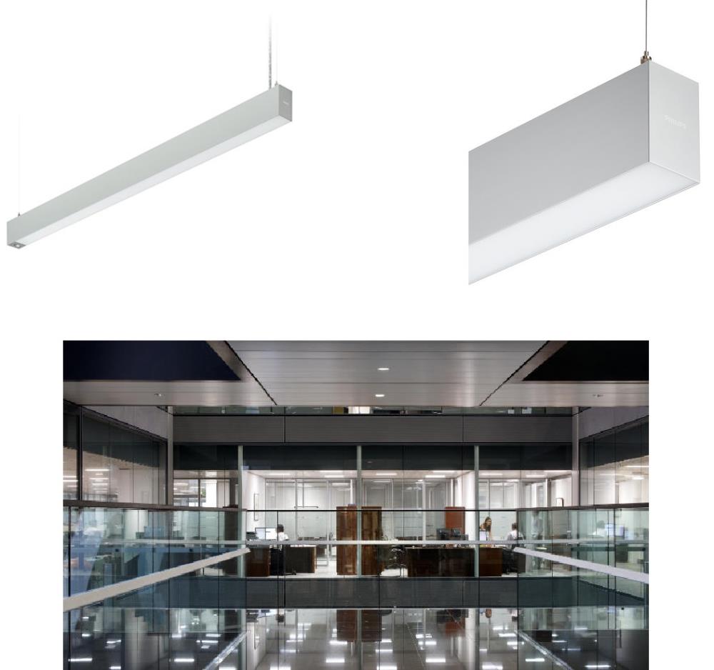Philips LED Trueline 29S DALI Aluminium - elegante Büro Pendelleuchte ...