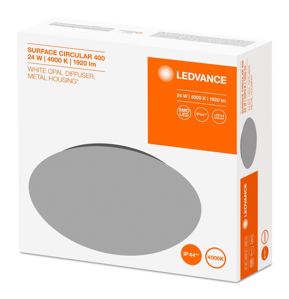 LEDVANCE Surface Circular LED 400 Decken-/Wandleuchte IP44 24W 4000K