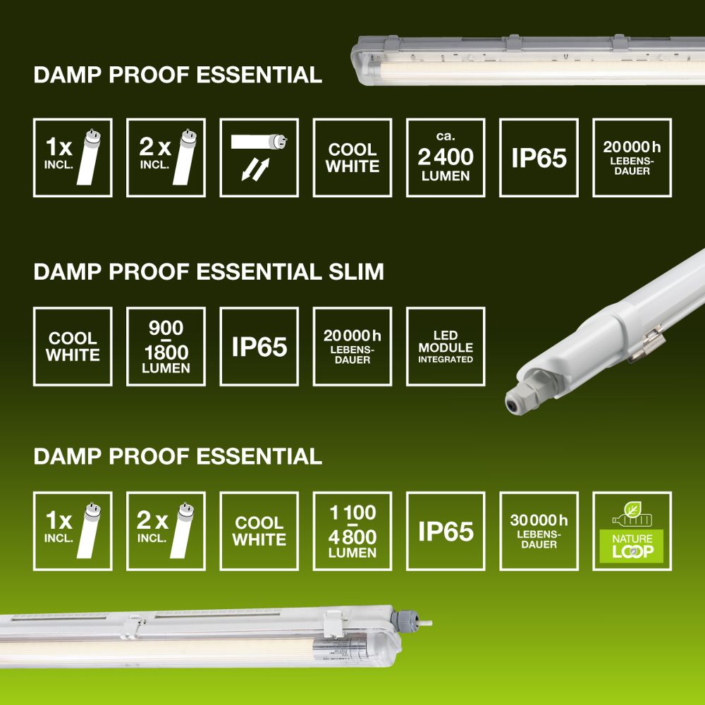 LEDVANCE Damp Proof 150cm LED Feuchtraumleuchte